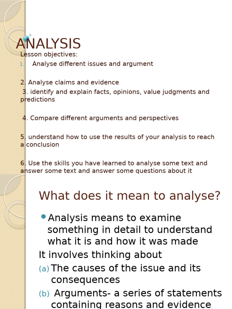 ANALYSIS-global Perspectives | PDF | Argument | Reason
