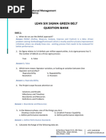 100 Lean Six Sigma Green Belt Exam Questions - Free Practice Test | PDF ...