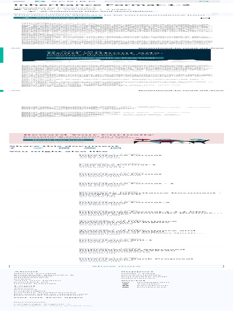 Inheritance Format-1-2 PDF User (Computing) Lawyer | PDF | Scribd