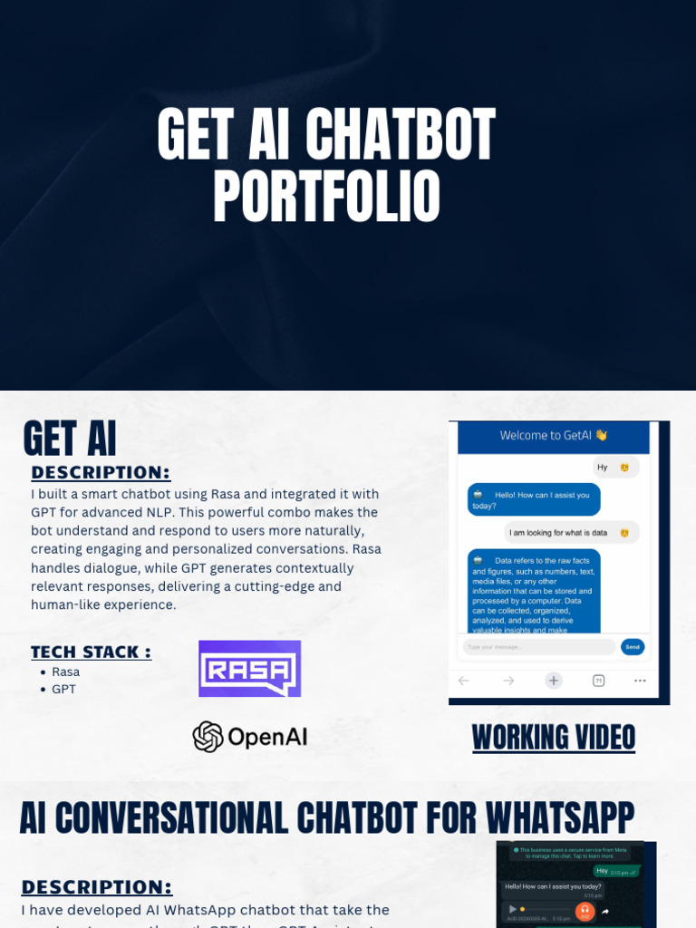 GET AI CHATBOT PORTFOLIO. UP | PDF | Information Science | Software