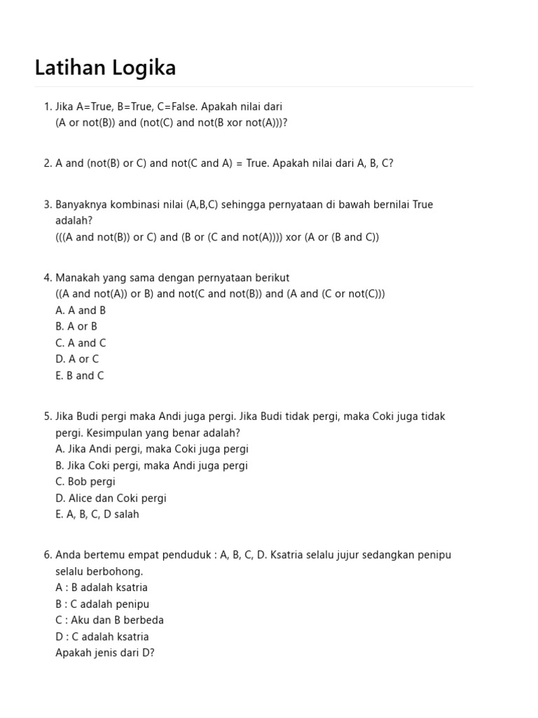 latihan-logika | PDF