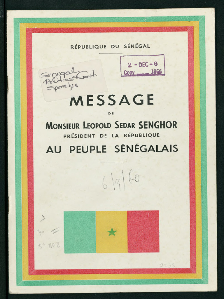 Discours Senghor 1960 2 | PDF