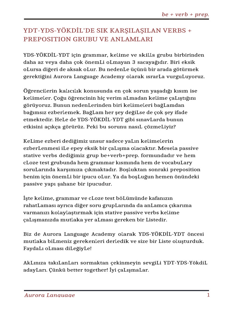 stative-passive-verbs-listesi | PDF