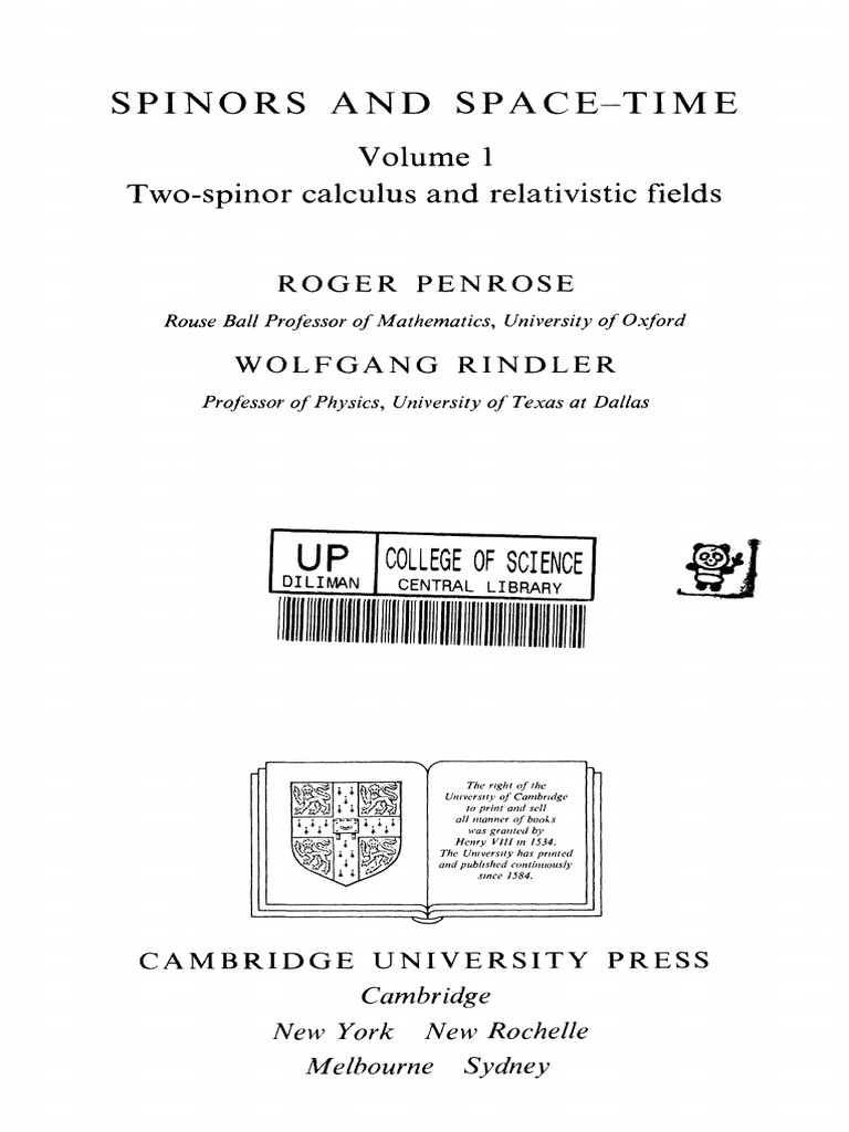 Spinors and Spacetime Vol1 | PDF