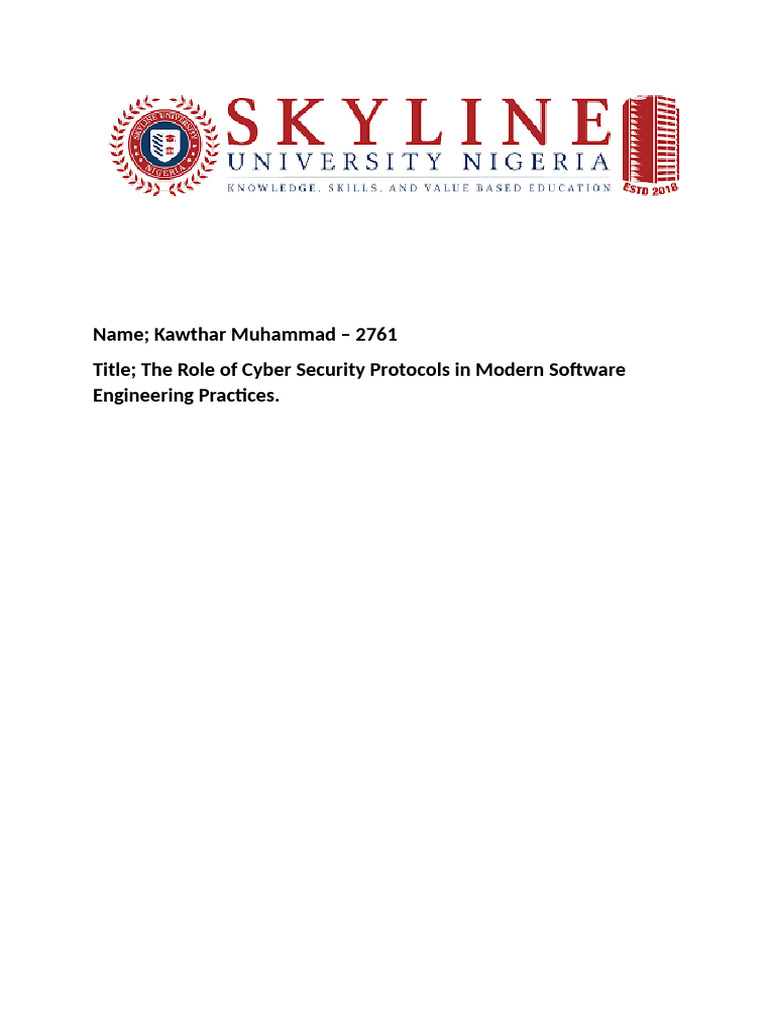 The Role of Cyber Security Protocols in Modern Software Engineering ...