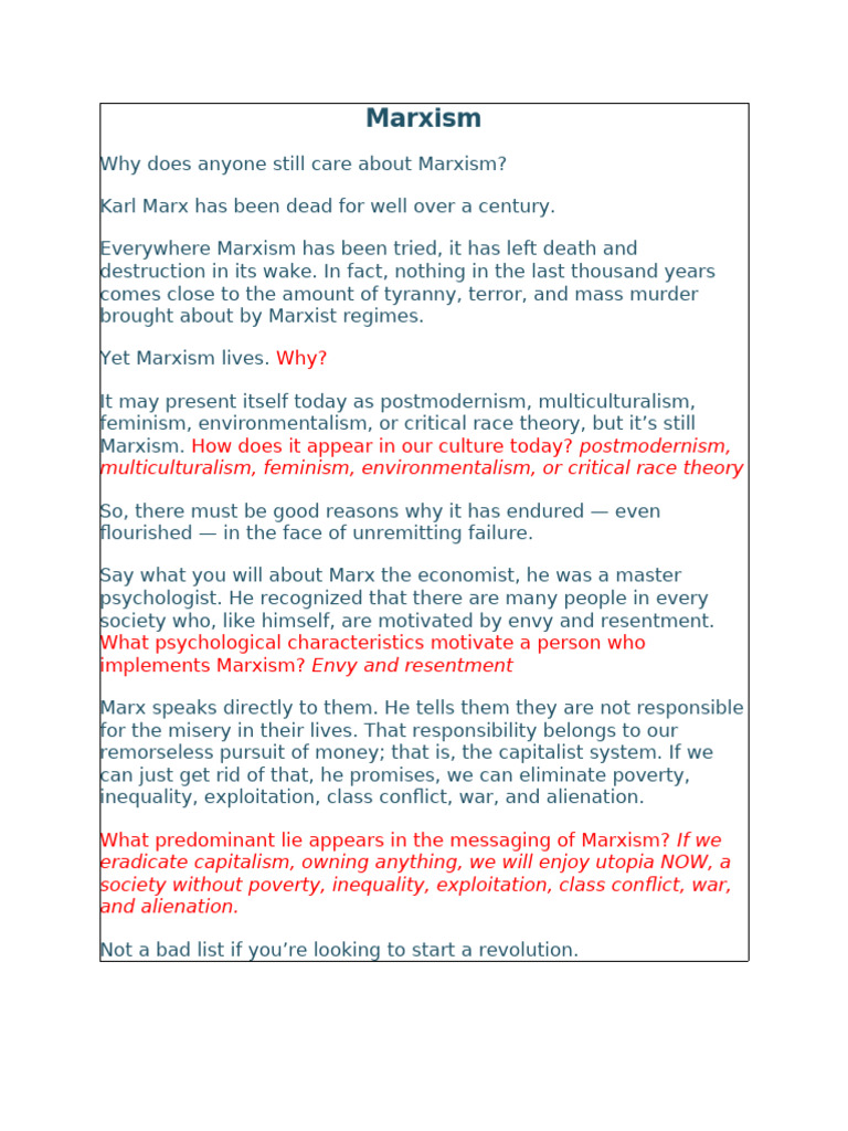 Marxism | PDF | Marxism | Karl Marx