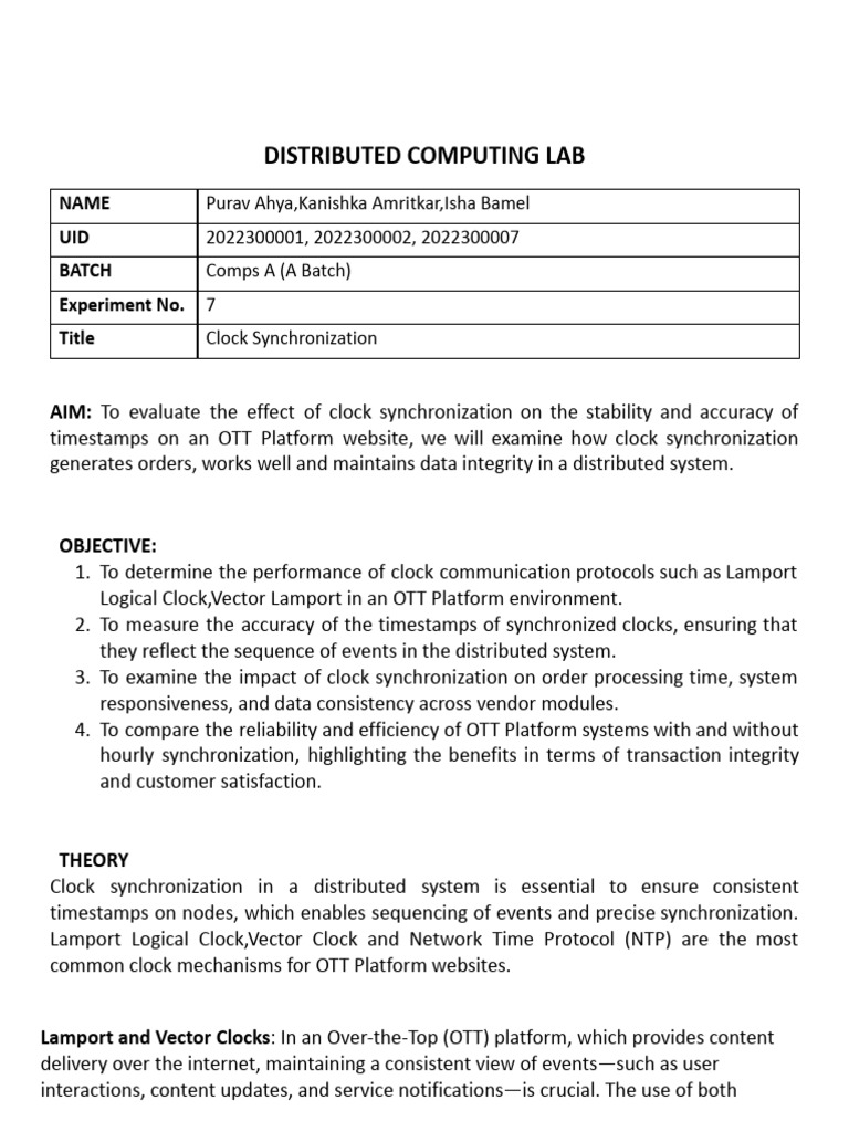 D.C.Experiment 7 | PDF | Distributed Computing | Computing
