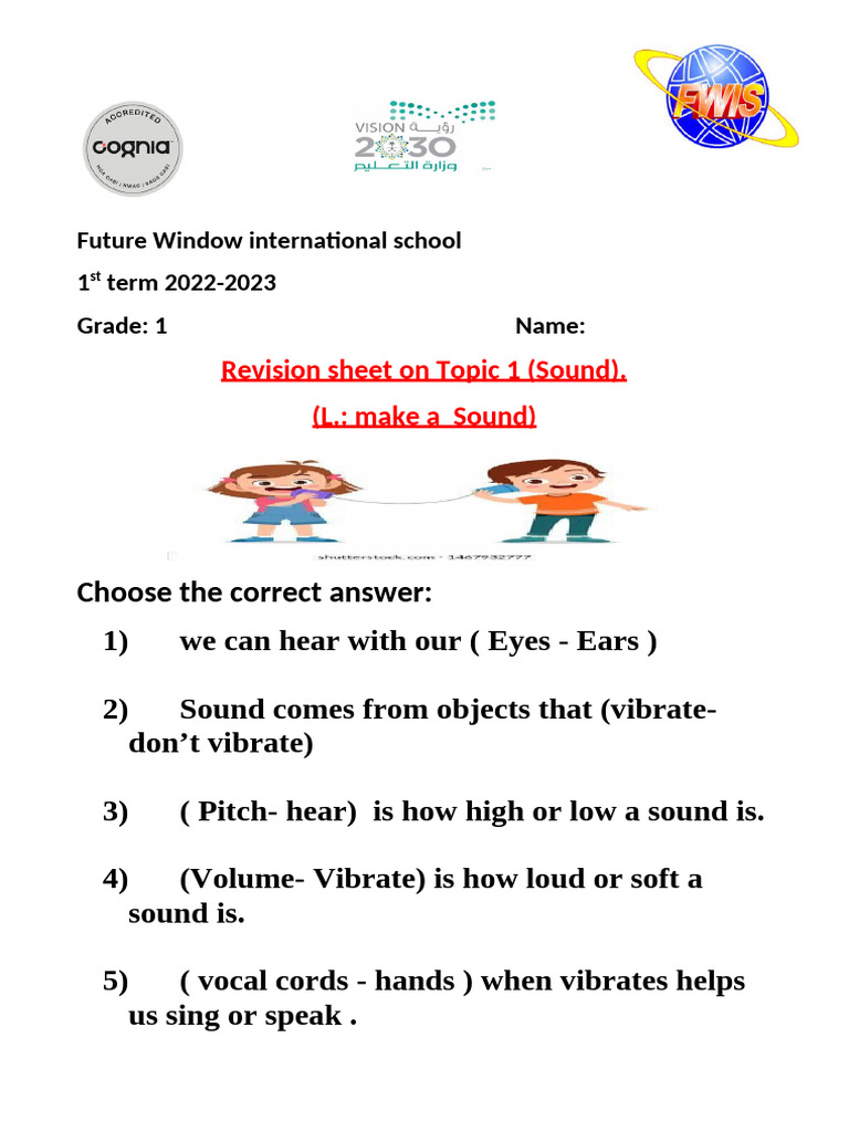 Lesson 1 Worksheet | PDF