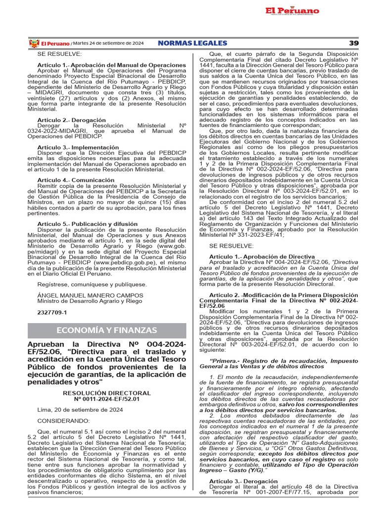 Aprueban La Directiva Nº 004-2024 | PDF | Bancos | Póliza de seguros Aprueban La Directiva Nº 004-2024 | PDF | Bancos | Póliza de seguros