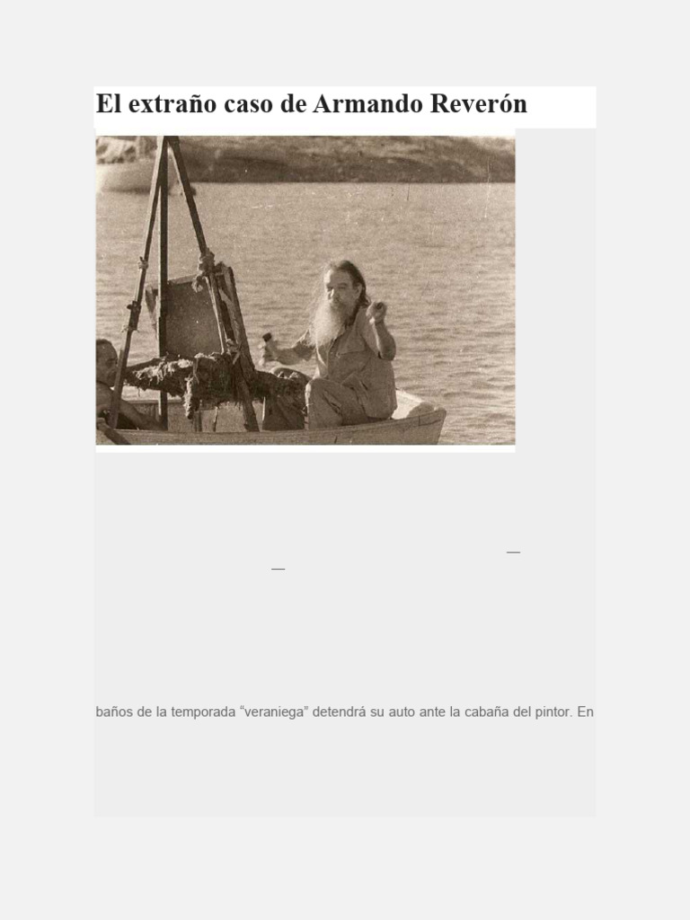 El Extraño Caso de Armando Reverón Guillermo Meneses | PDF | Las artes