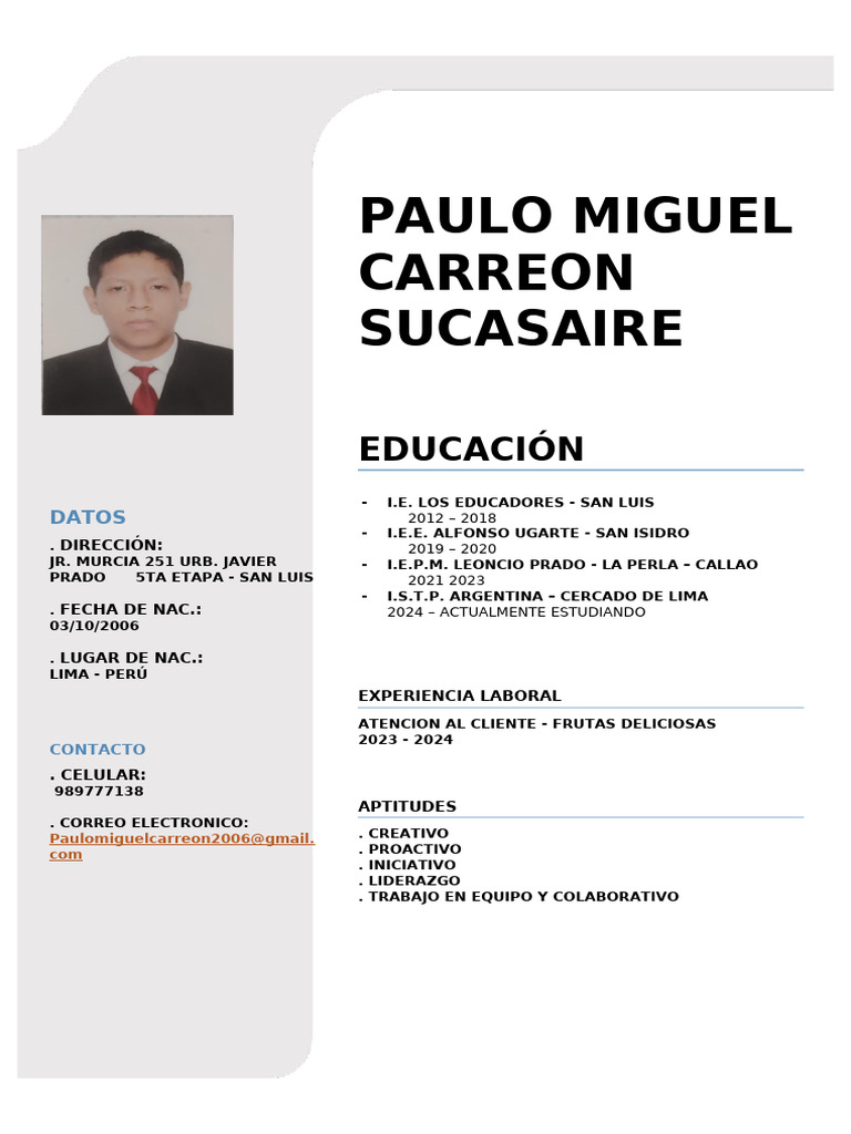 Paulo Curriculum | PDF