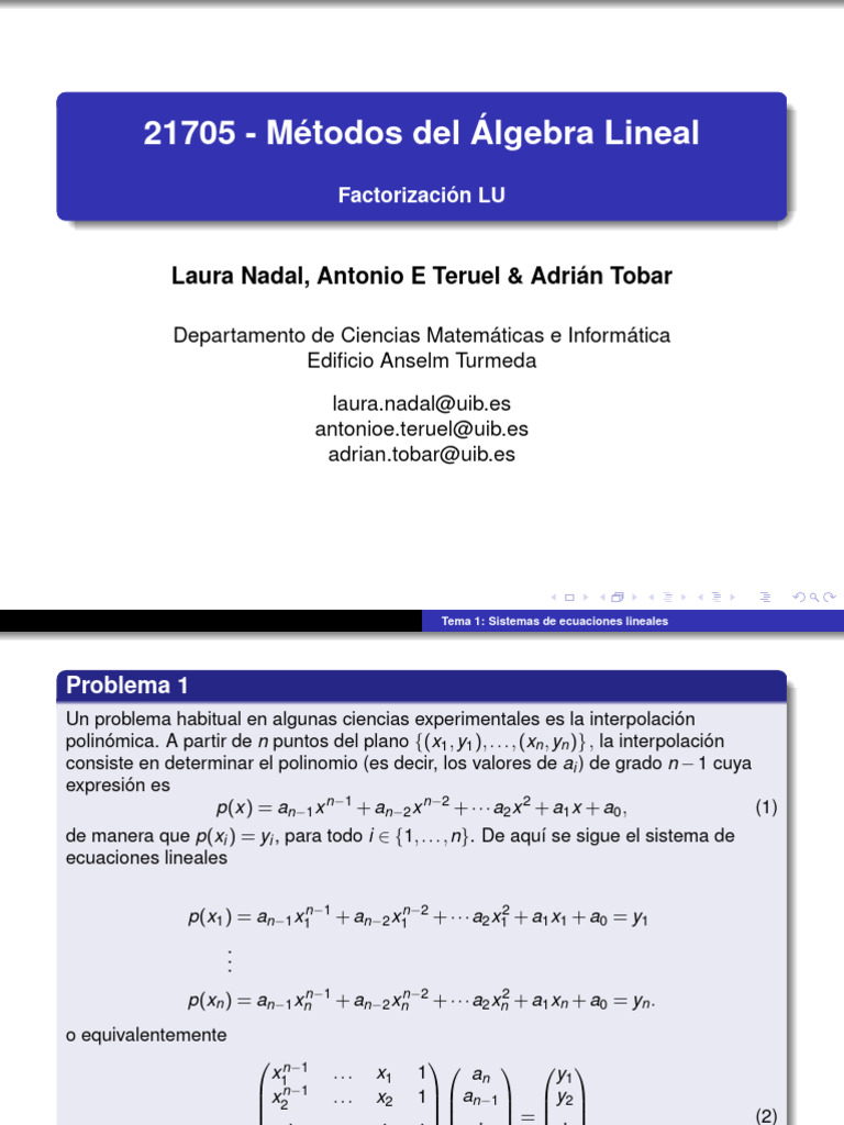 21705-Met Alg-Lin TE3 | PDF | Ecuaciones | Polinomio