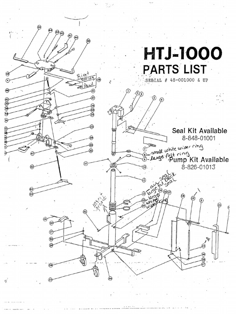 HTJ 1000 Parts | PDF