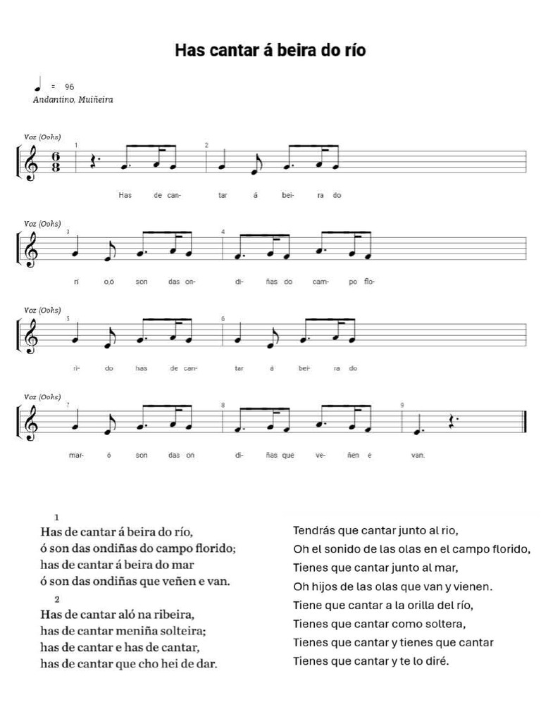 Has de Cantar A Beira Do Rio | PDF