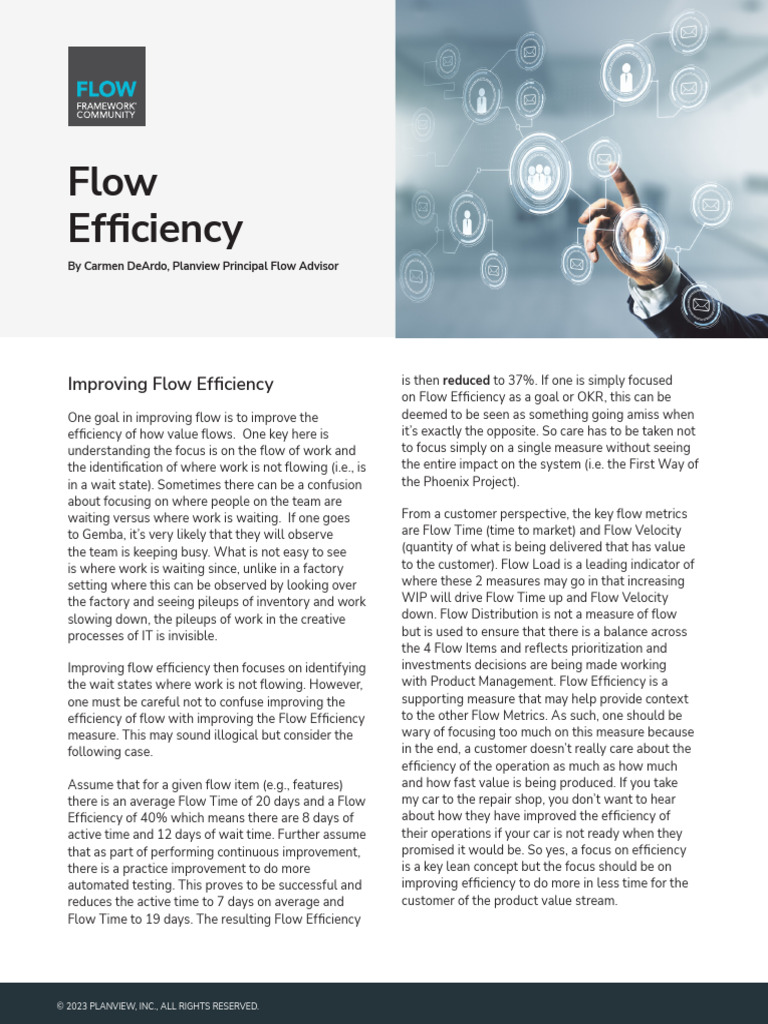 Flow Efficiency (1) | PDF | Inventory | Business