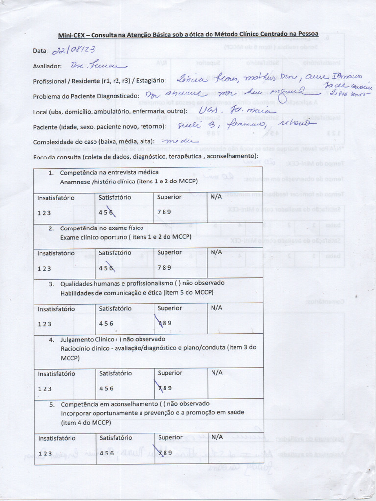Mini Cex - Agosto.2023 | PDF