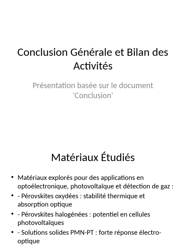 Présentation_Conclusion_Générale | PDF