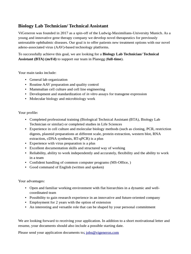 Lab Technician | PDF