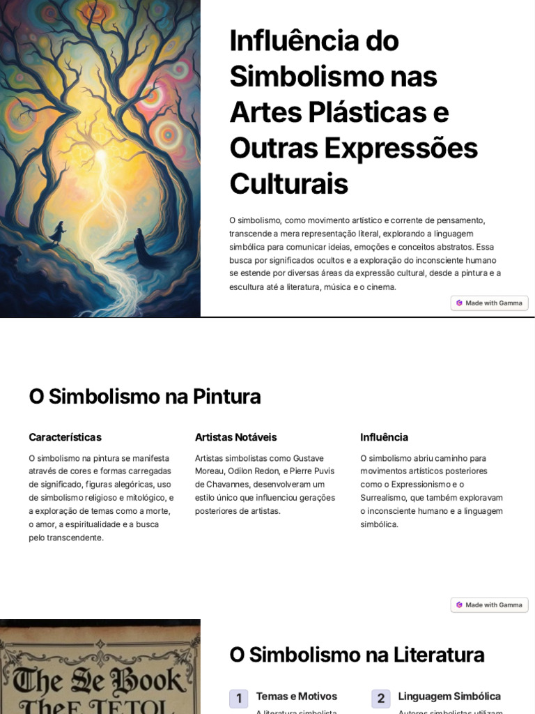 Simbolismo nas Artes e Cultura | PDF | Simbolismo (artes) | Modernismo