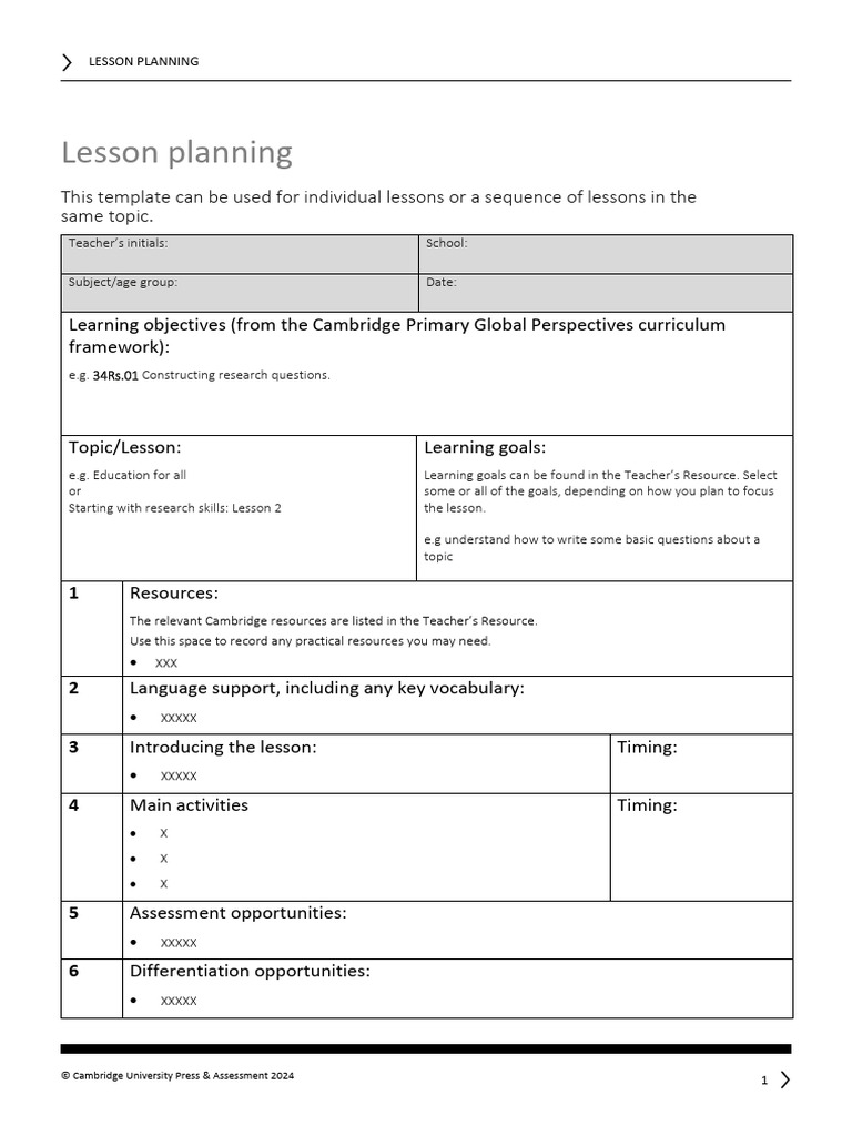 University Lesson Plan Template | PDF