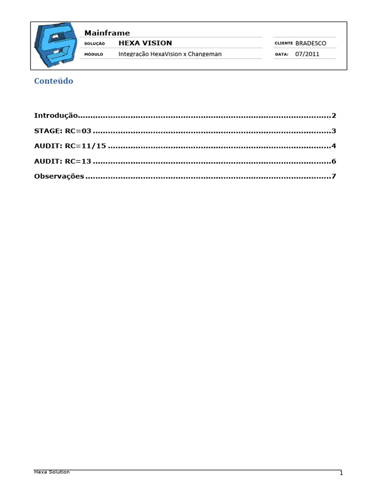 HexaVision Integracao Hexa Changeman | PDF | Informática