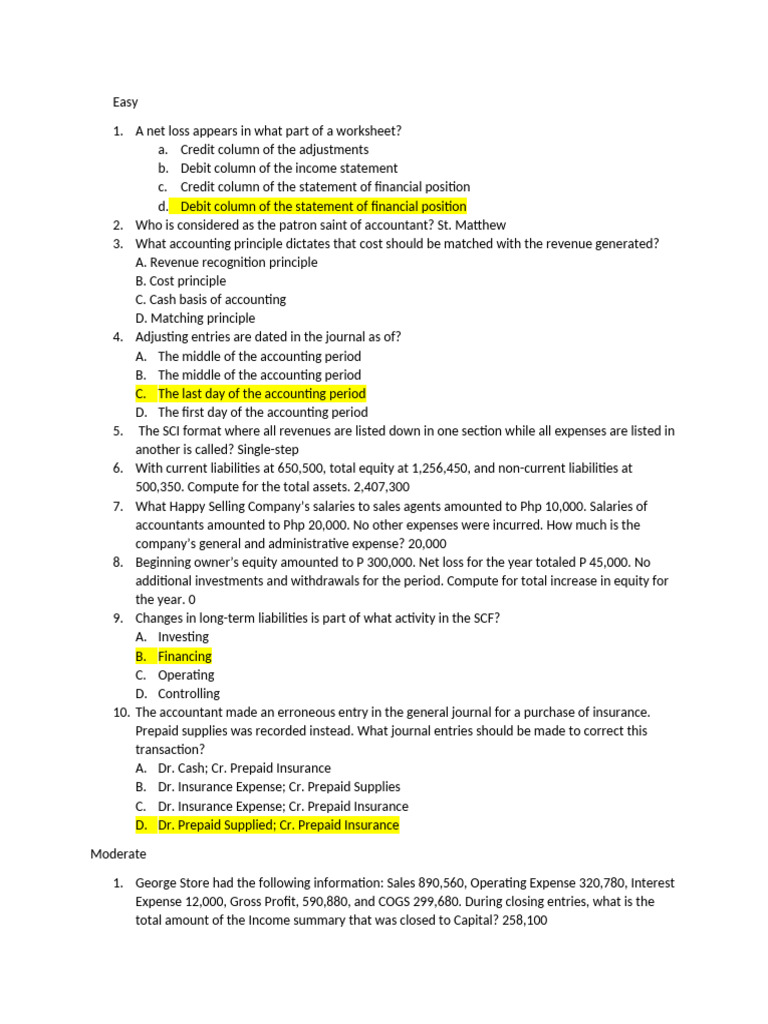 Kingfisher-Mock-Quiz-Bowl-1 | PDF | Debits And Credits | Business