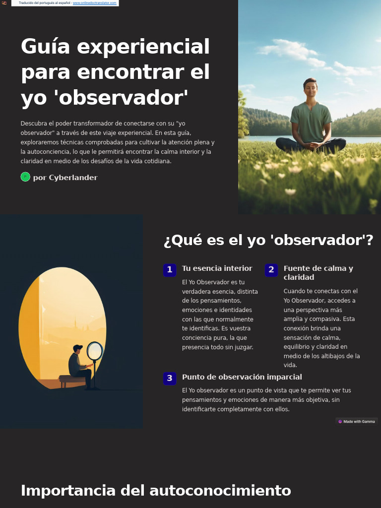 Conectando con el Yo Observador | PDF | Las emociones | Mente