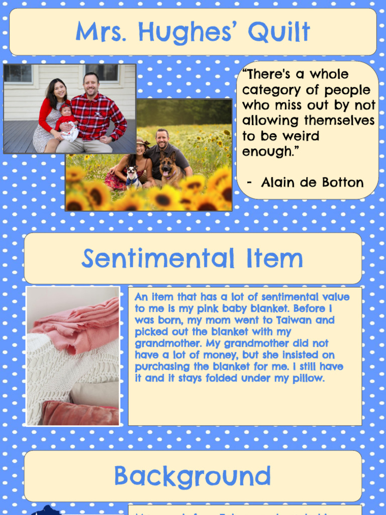 Mrs. Hughes' Sentimental Quilt Story | PDF