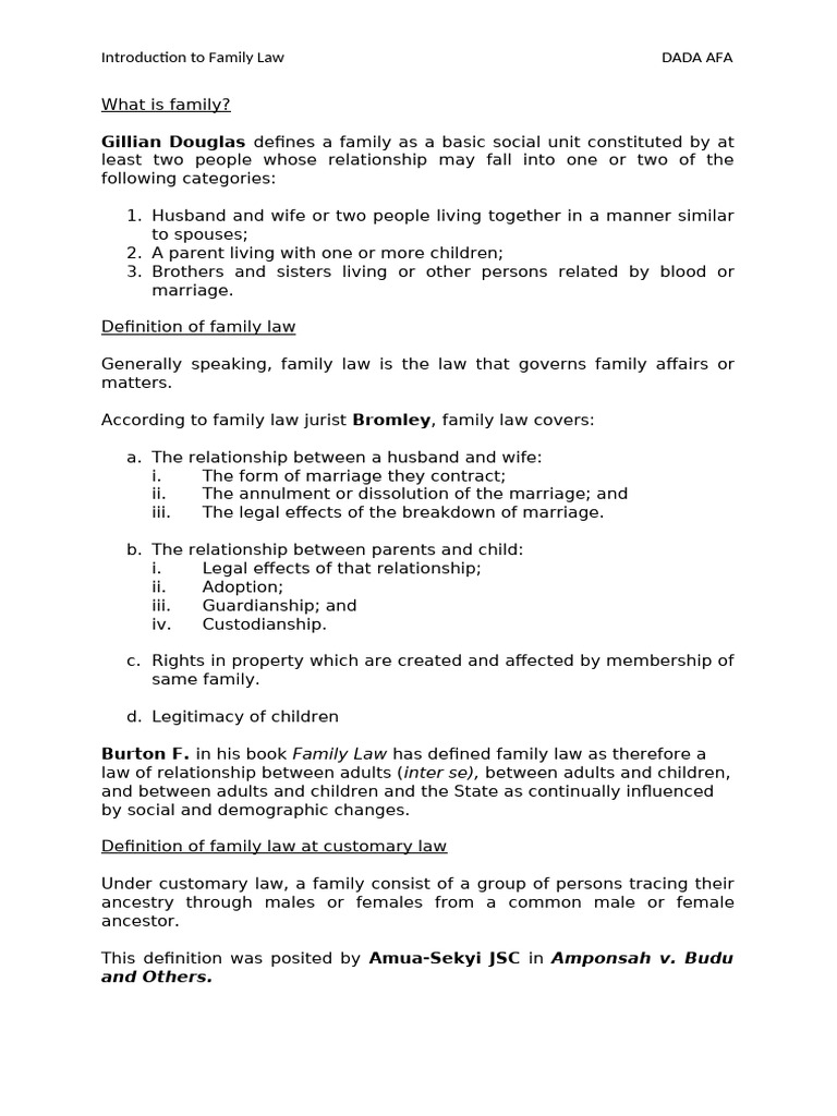 Family Law Notes | PDF | Damages | Marriage