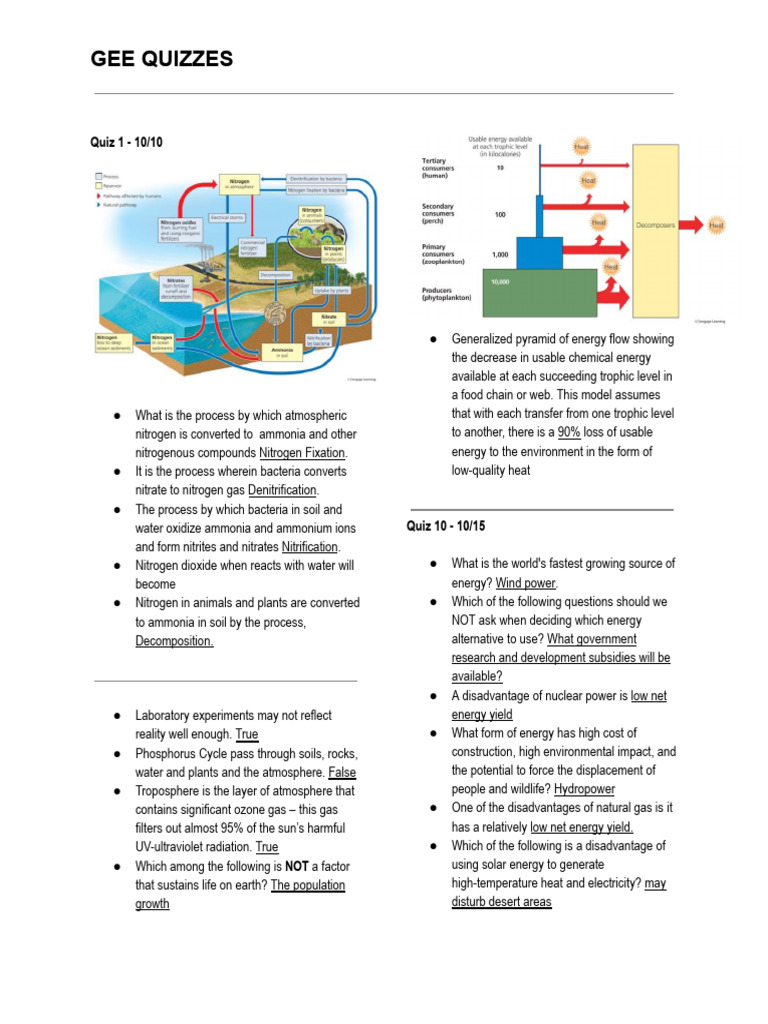 GEE 2 | PDF | Water | Nitrogen