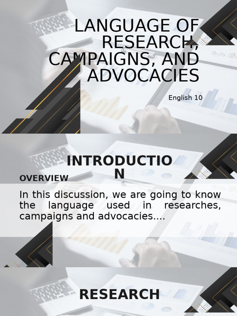 LESSON 7 Language of Research, Campaign, and Advocacy | PDF | Cognition ...