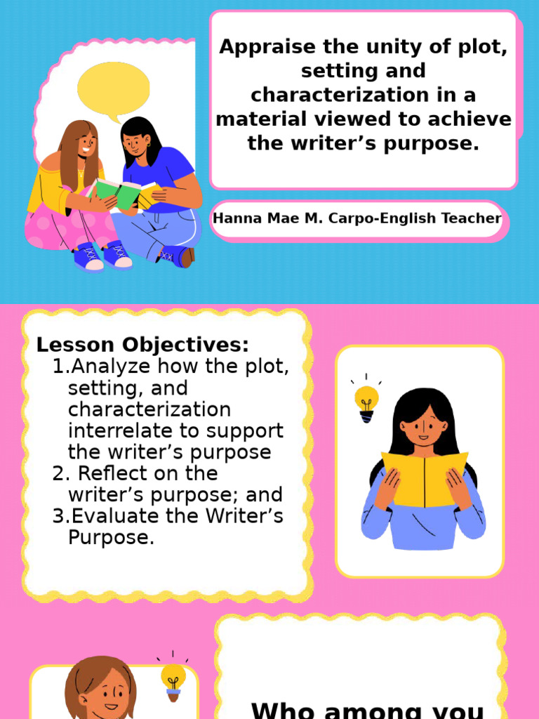 Lesson 3Author s Purpose PDF Plot Narrative 