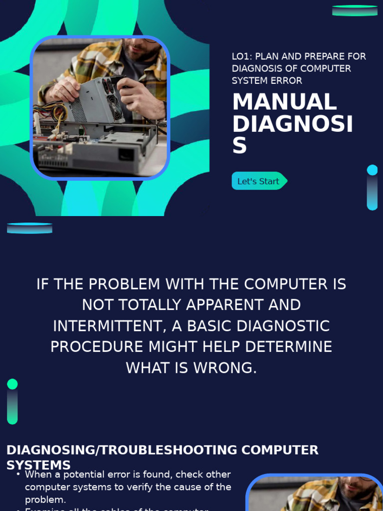 Lesson 2 - LO1 - 4 - Manual Diag | PDF | Troubleshooting | Computing