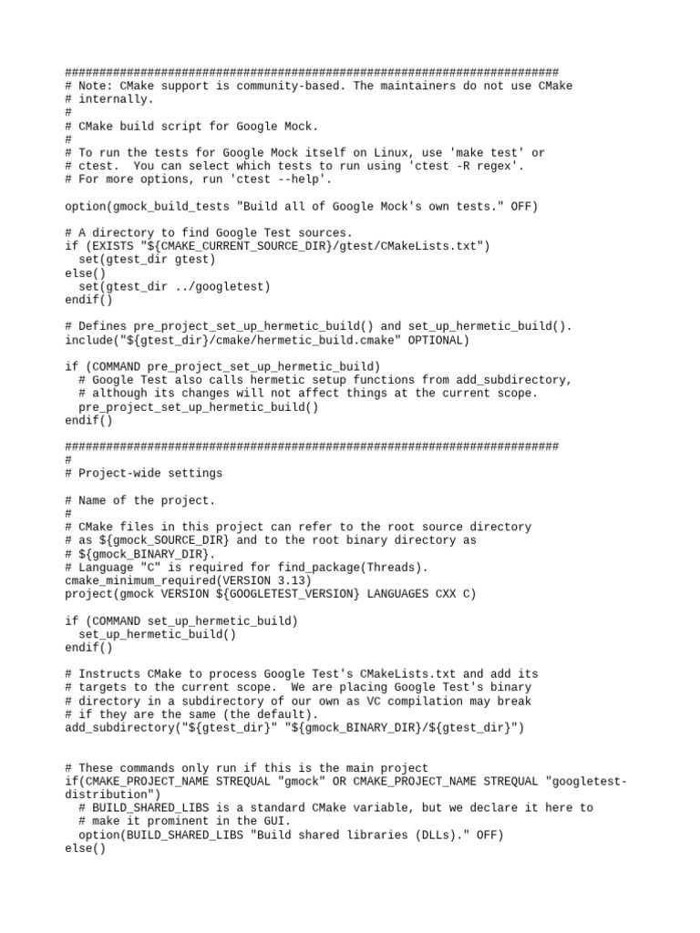 CMakeLists | PDF | Computing | Computer Science