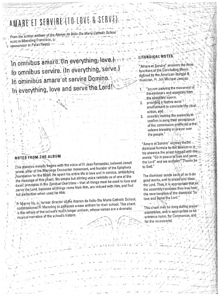 Amare Et Servire | PDF