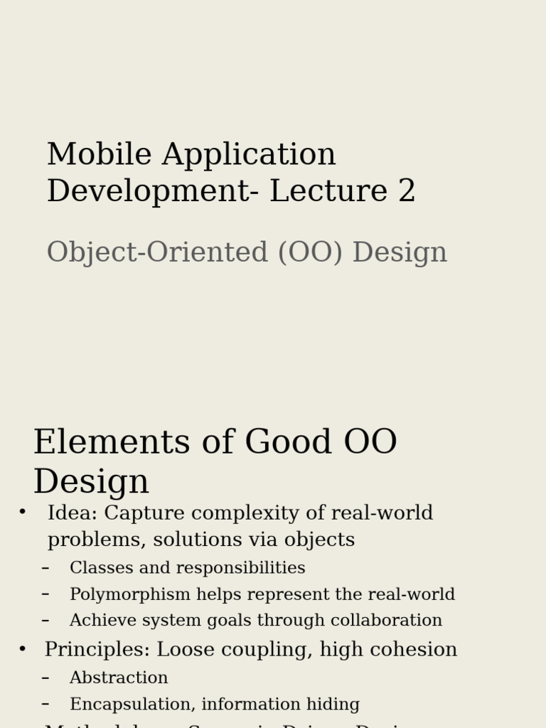 02 Design OOP | PDF | Class (Computer Programming) | Method (Computer Programming)