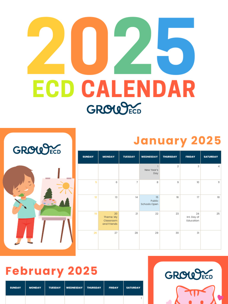 ECD 2025 School Calendar | PDF | Observances