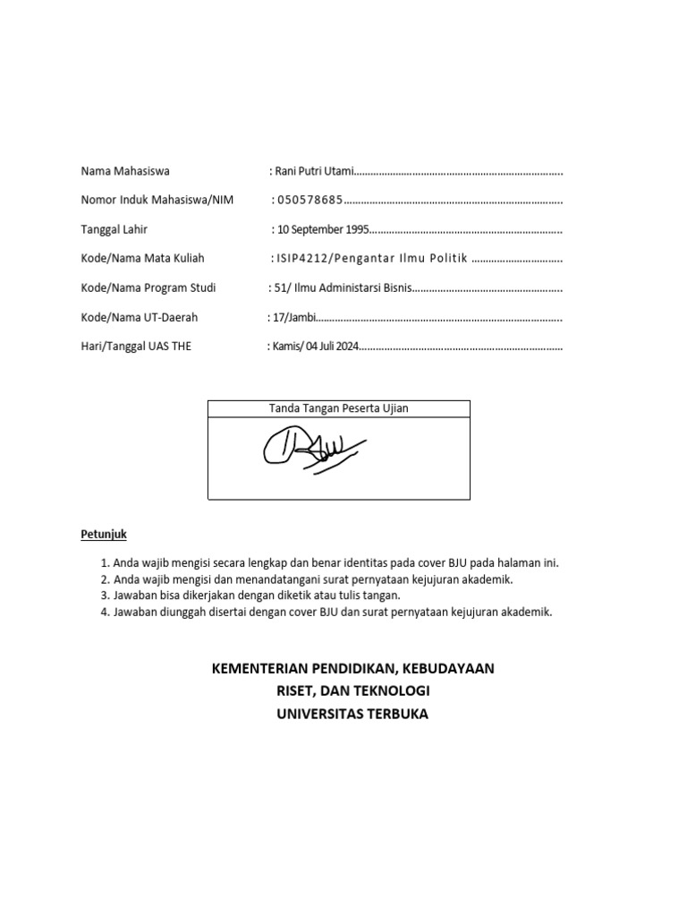 ISIP4212_PENGANTAR ILMU POLITIK_RANI PUTRI UTAMI_050578685 | PDF