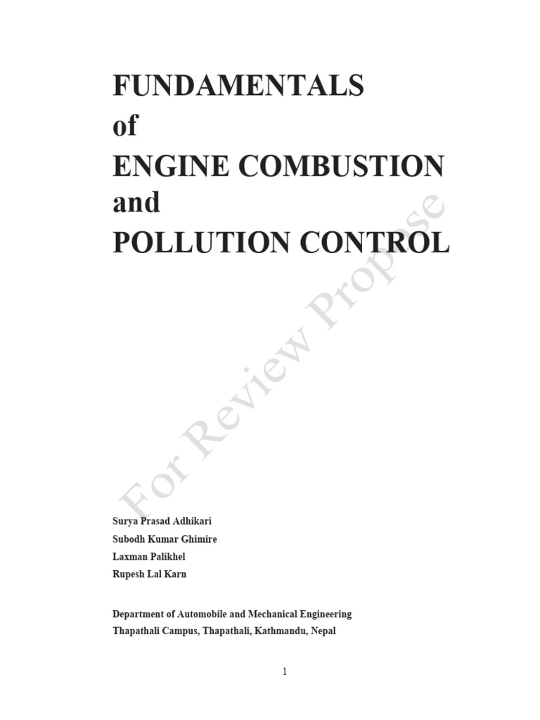 Combustion Book Chapter 1 | PDF | Fuels | Alkane