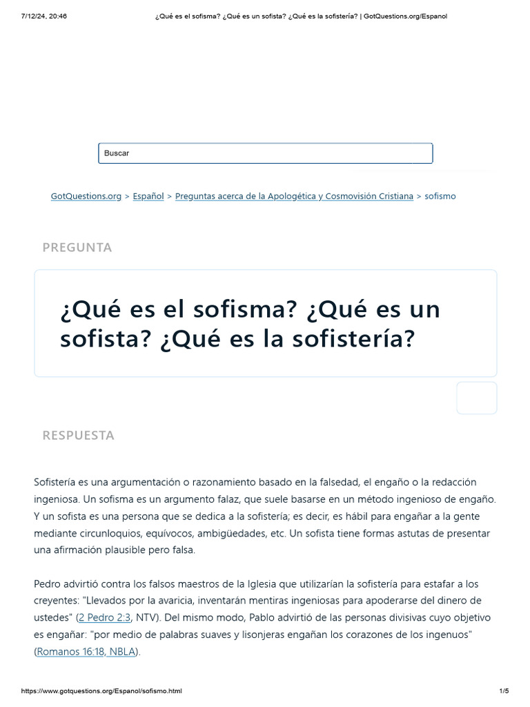 Qué es el sofisma | PDF | Verdad | Falacia