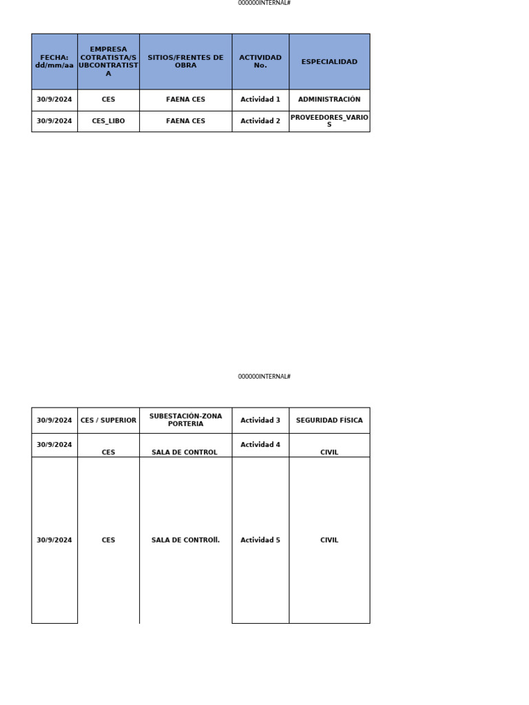 482._Programa_Diario_HSEQ_30 de_Septiembre_2024 - CES | PDF