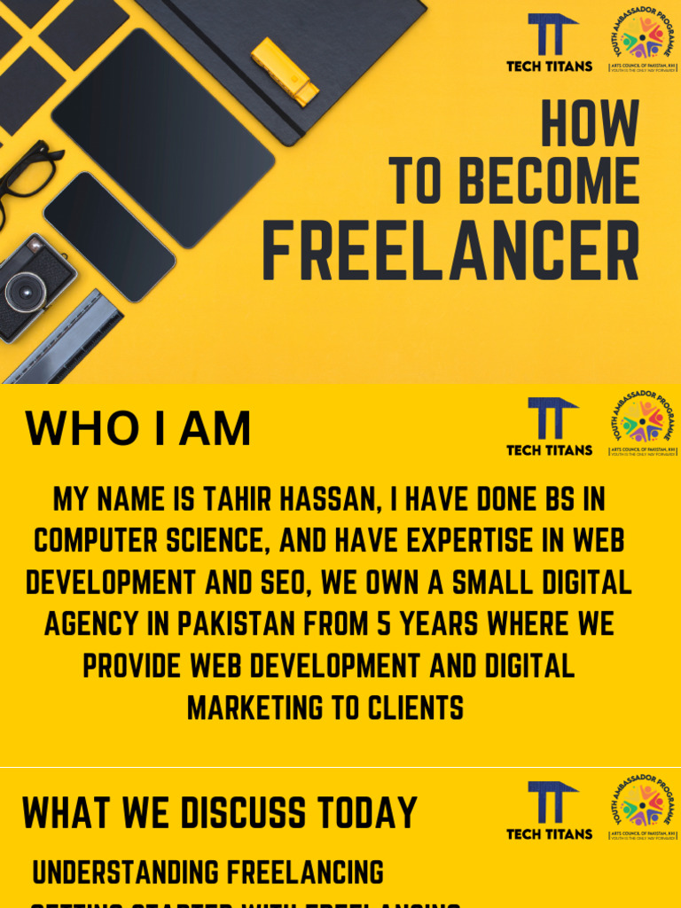 Black Yellow Modern Freelancer YouTube Thumbnail | PDF | Freelancer ...