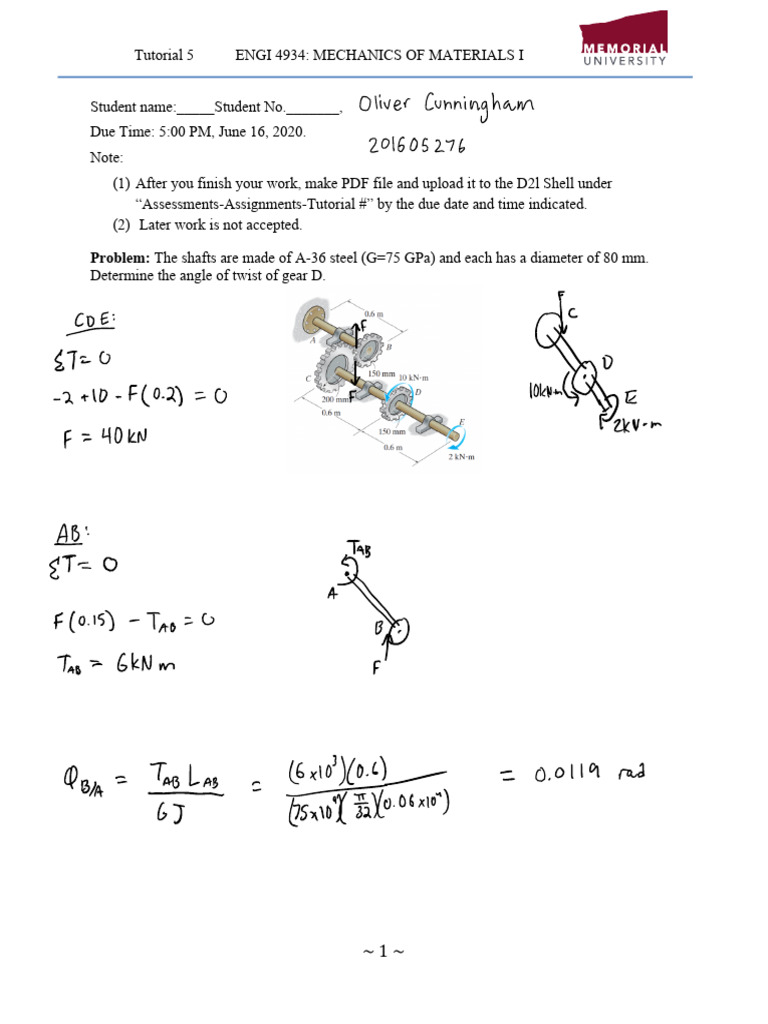 Tutorial #5 (4934) | PDF
