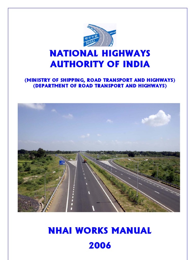 NHAI Works Manual 2006 - New | PDF | Government Of India | Procurement
