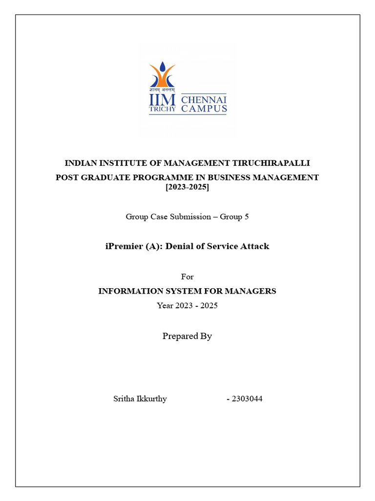 iPremier Case | PDF | Security | Computer Security