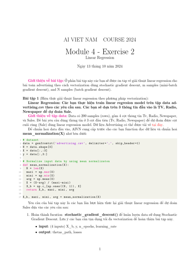 (Description) Linear Regression | PDF