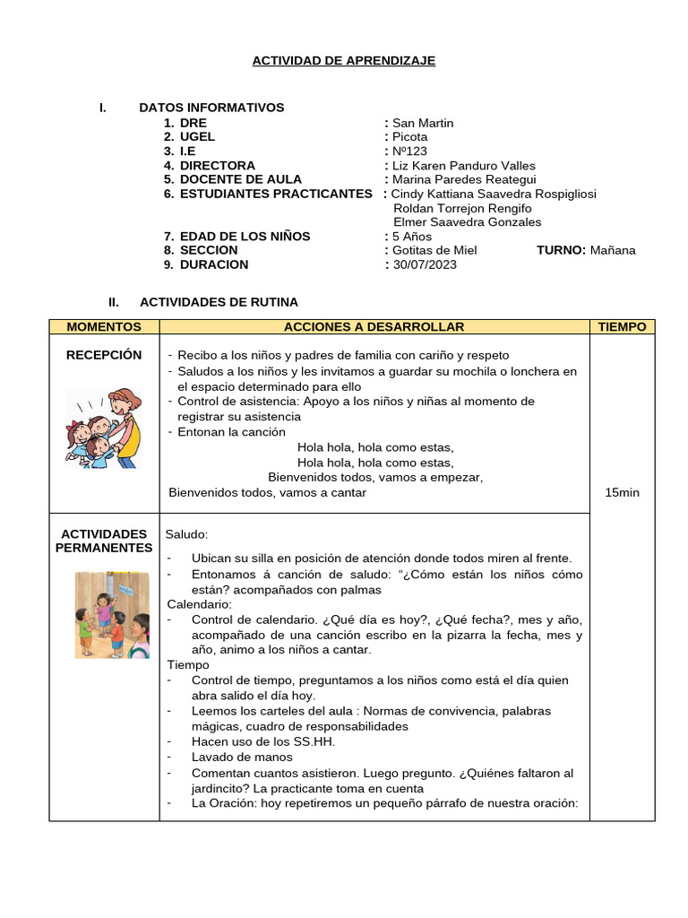 SESION CINDY-ROLDAN- ELMER | PDF | Evaluación | Educación de la primera ...