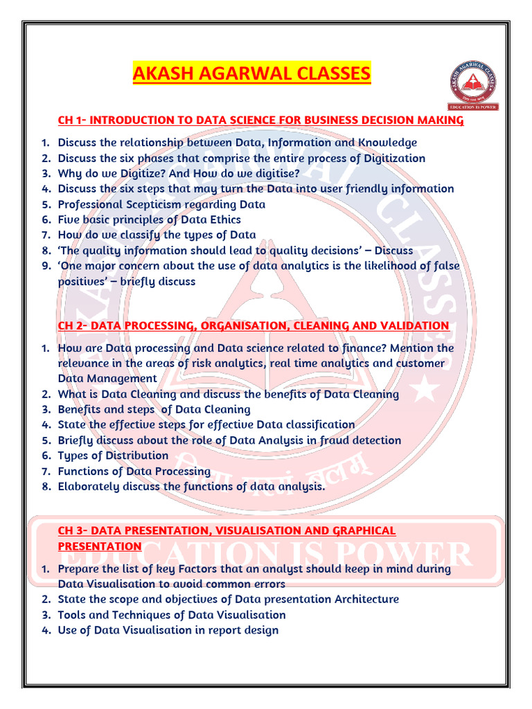 Da Imp Questions New Syllabus | PDF