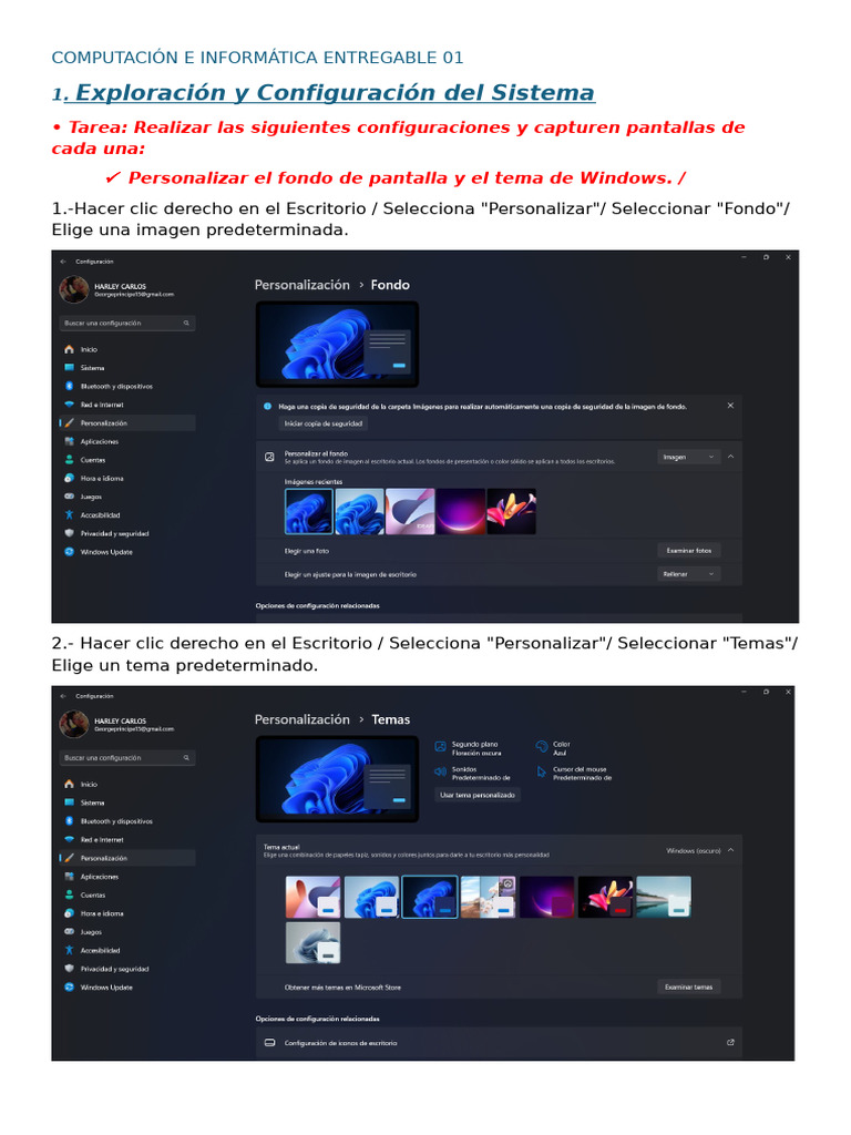 Computación e Informática Entregable 01 | PDF | Botón (Computación) | Hardware de la computadora