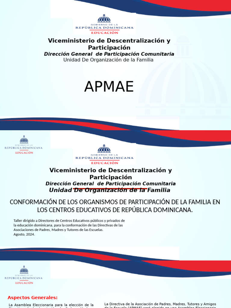 Conformación de APMAE en Escuelas RD | PDF | Votación | Gobierno